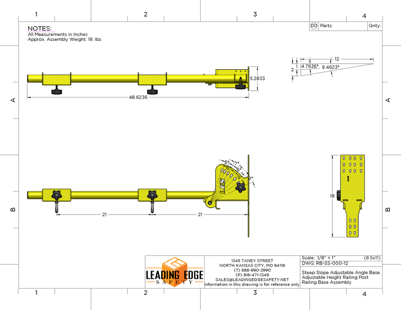 SS-Rail™ Steep Slope Guardrail System – Leading Edge Safety