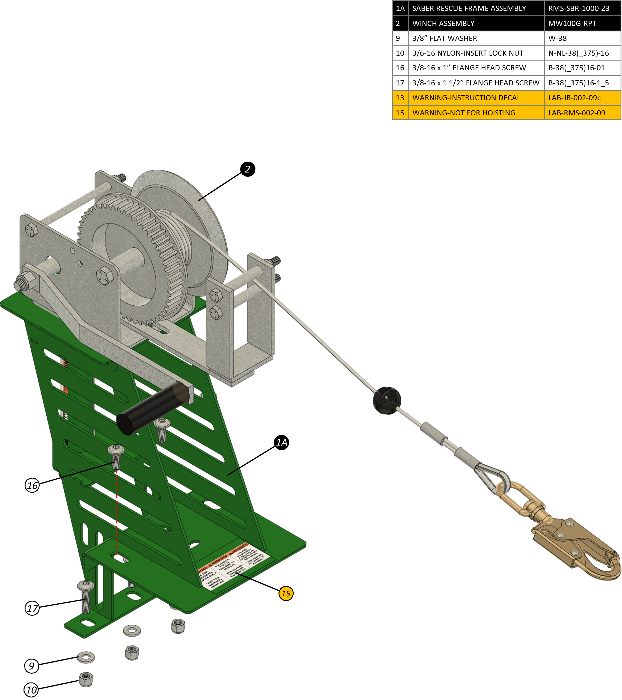 Serviceable Parts - Mobile Fall Cart Accessories – Leading Edge Safety
