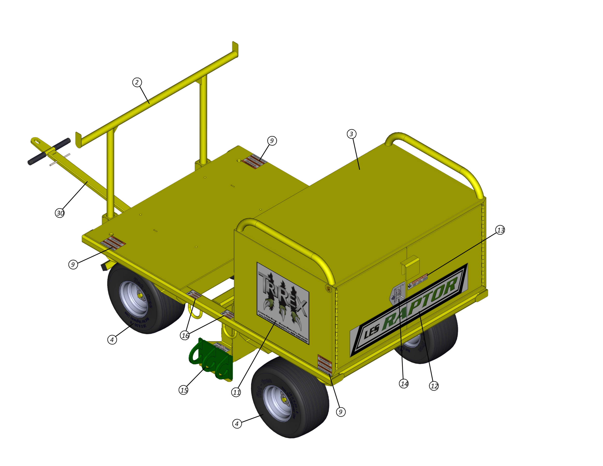 Serviceable Parts - Mobile Fall Protection Carts – Leading Edge Safety