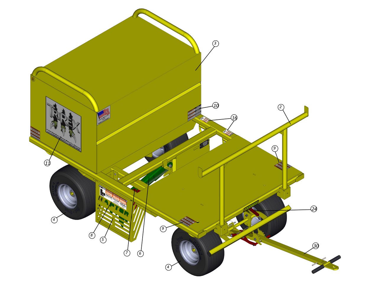 Serviceable Parts - Mobile Fall Protection Carts – Leading Edge Safety