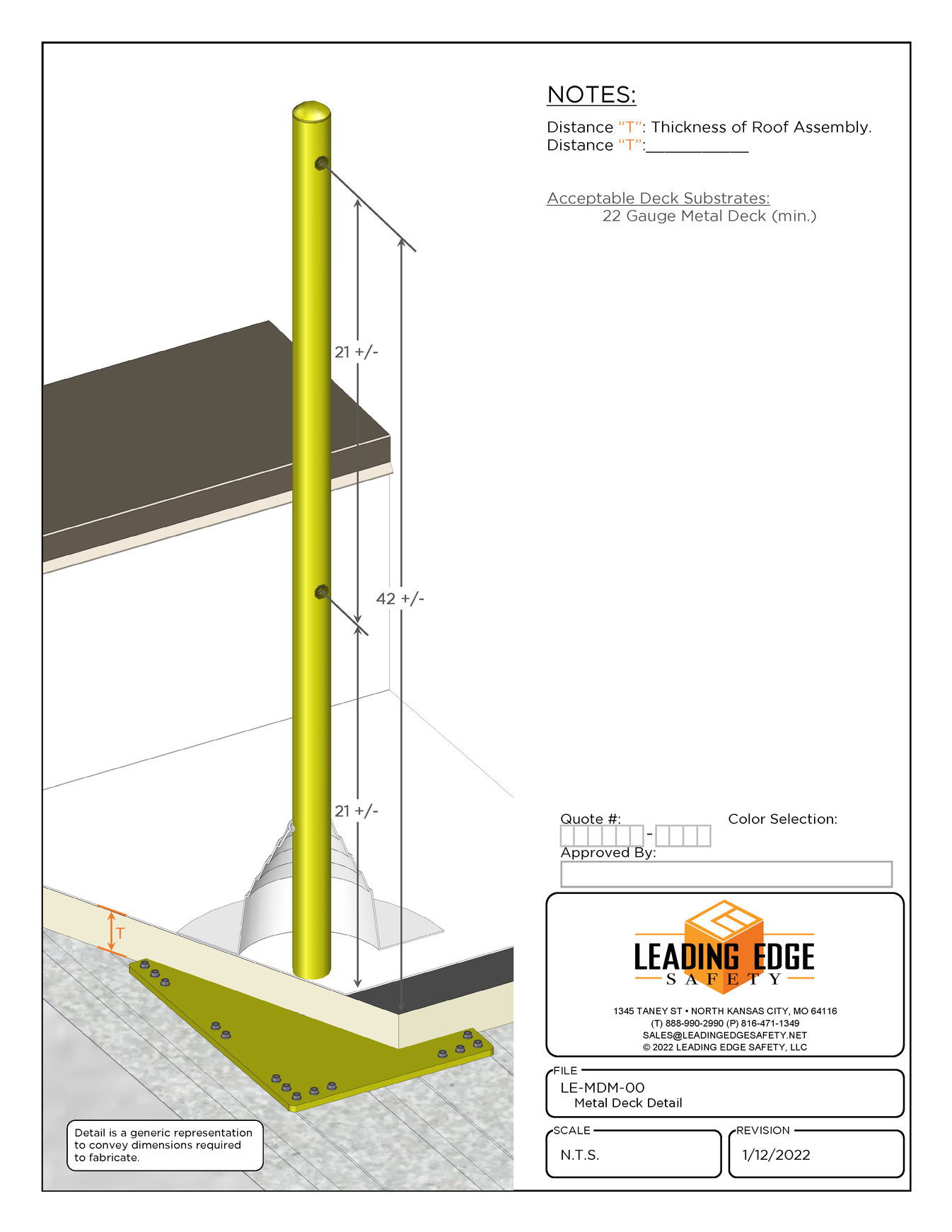 Deck Mount Guardrail – Leading Edge Safety