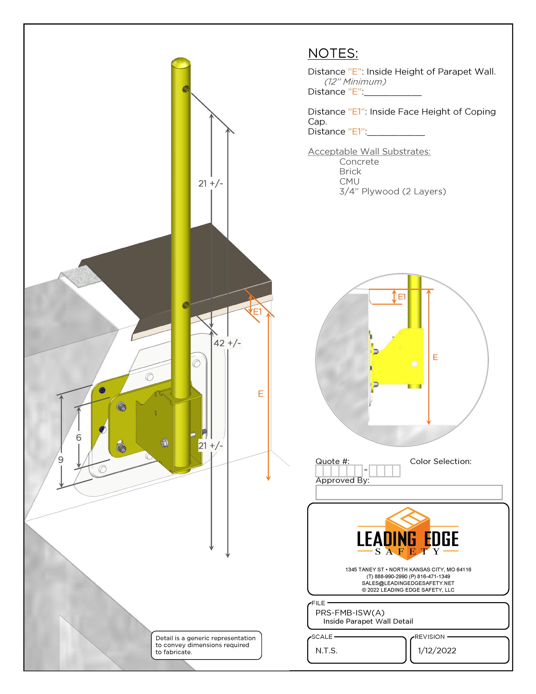 Wall Mount Guardrail – Leading Edge Safety