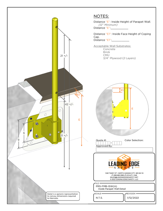 Wall Mount Guardrail – Leading Edge Safety