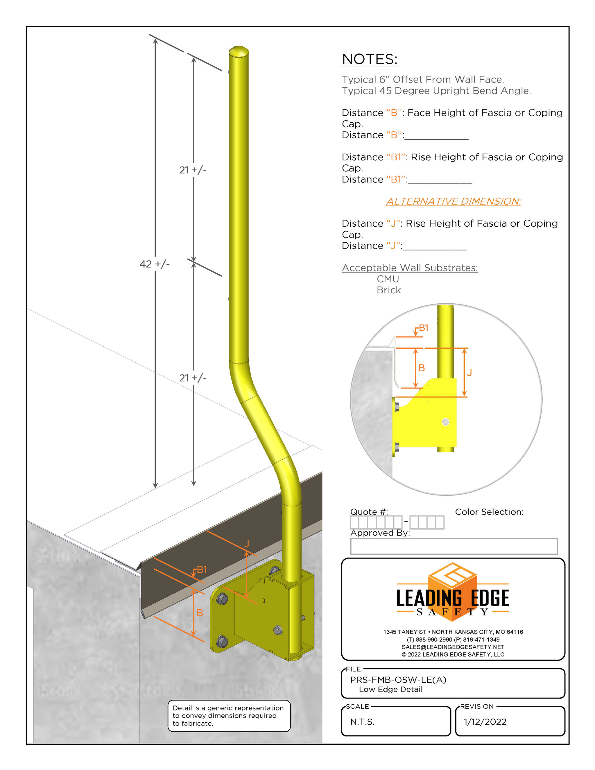Wall Mount Guardrail – Leading Edge Safety