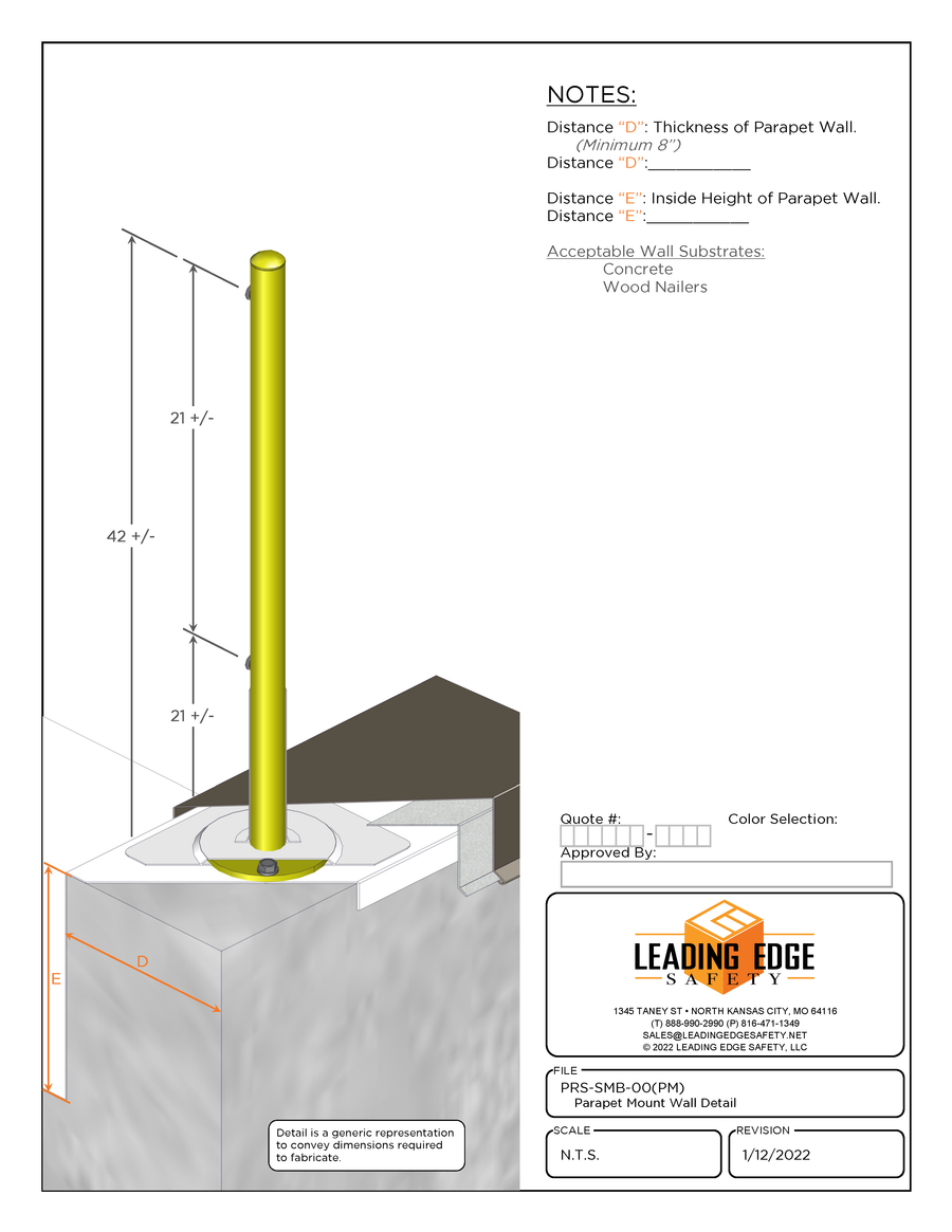 Deck Mount Guardrail – Leading Edge Safety