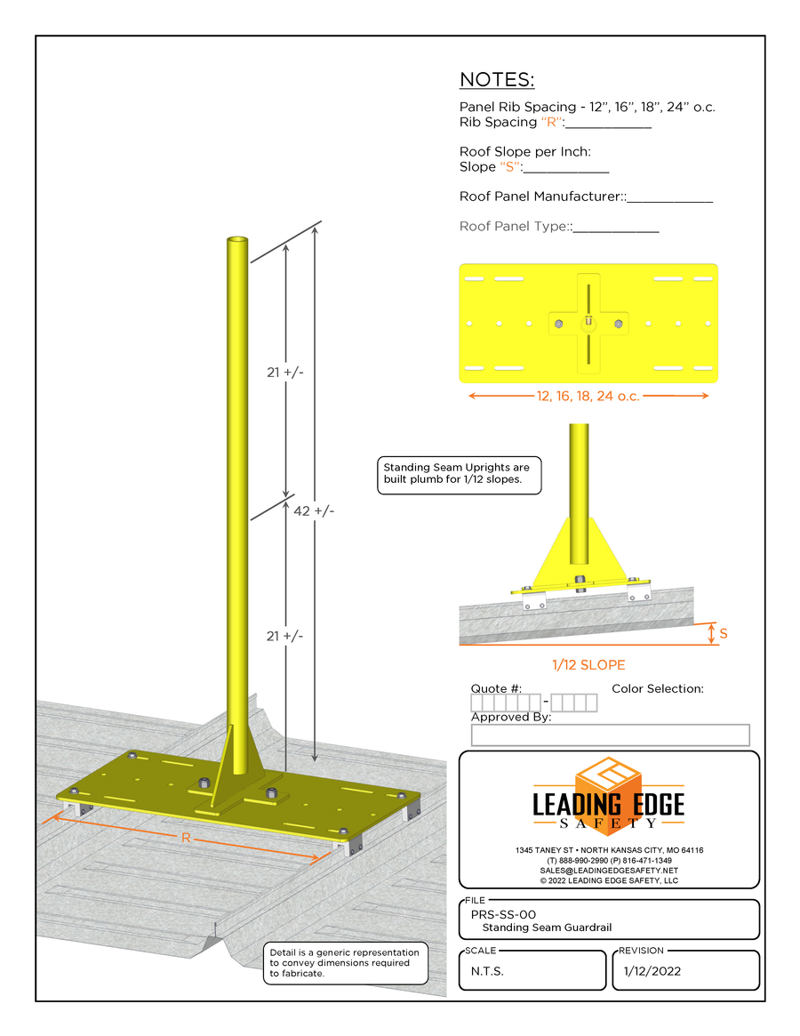 Standing Seam Guardrail – Leading Edge Safety