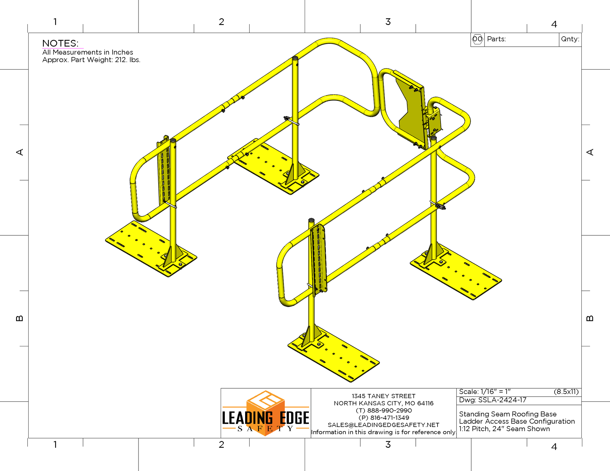 Standing Seam Guardrail – Leading Edge Safety